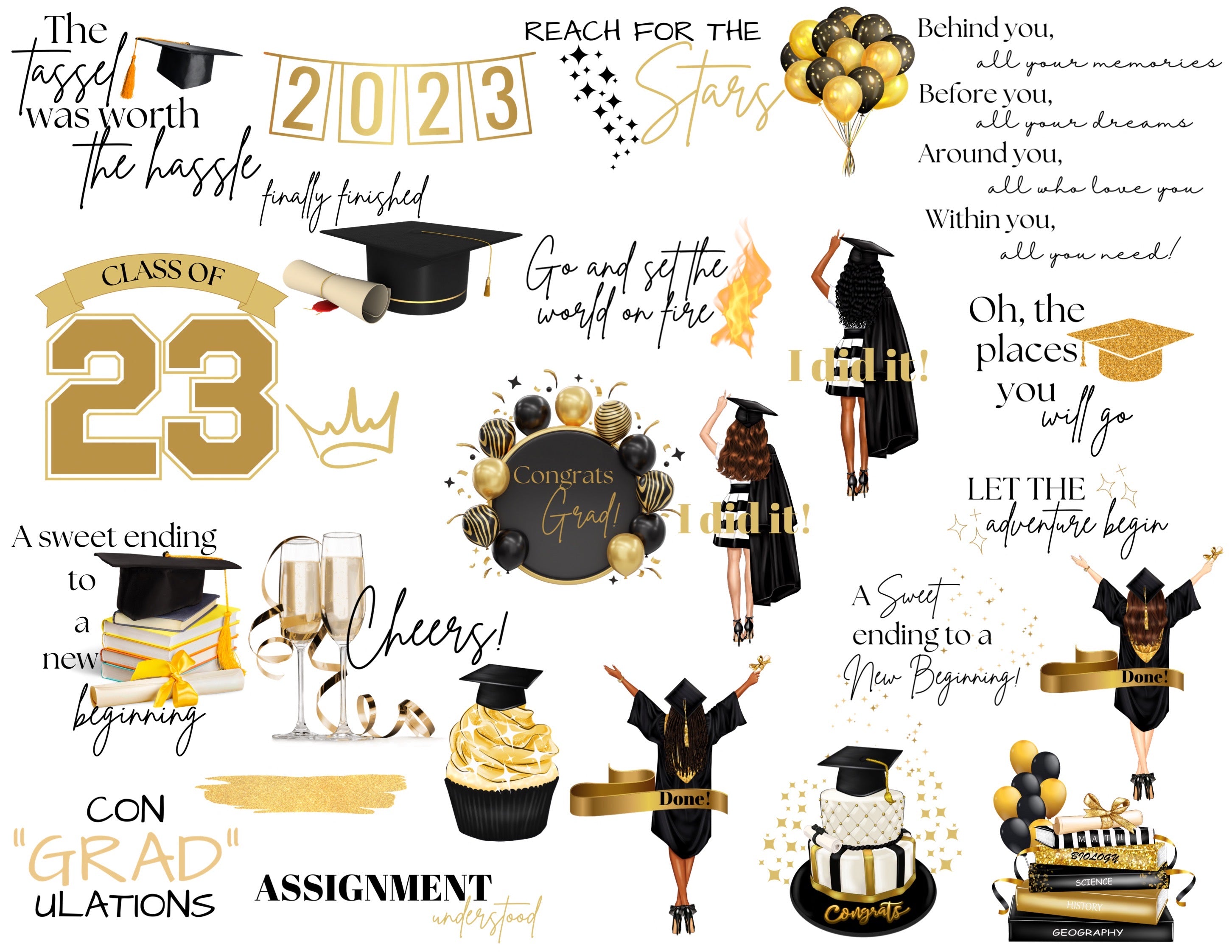 Graduation Stickers – AshLee Digital Studio
