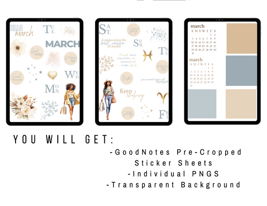March Stickers – AshLee Digital Studio