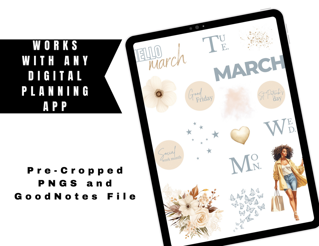 March Stickers – AshLee Digital Studio