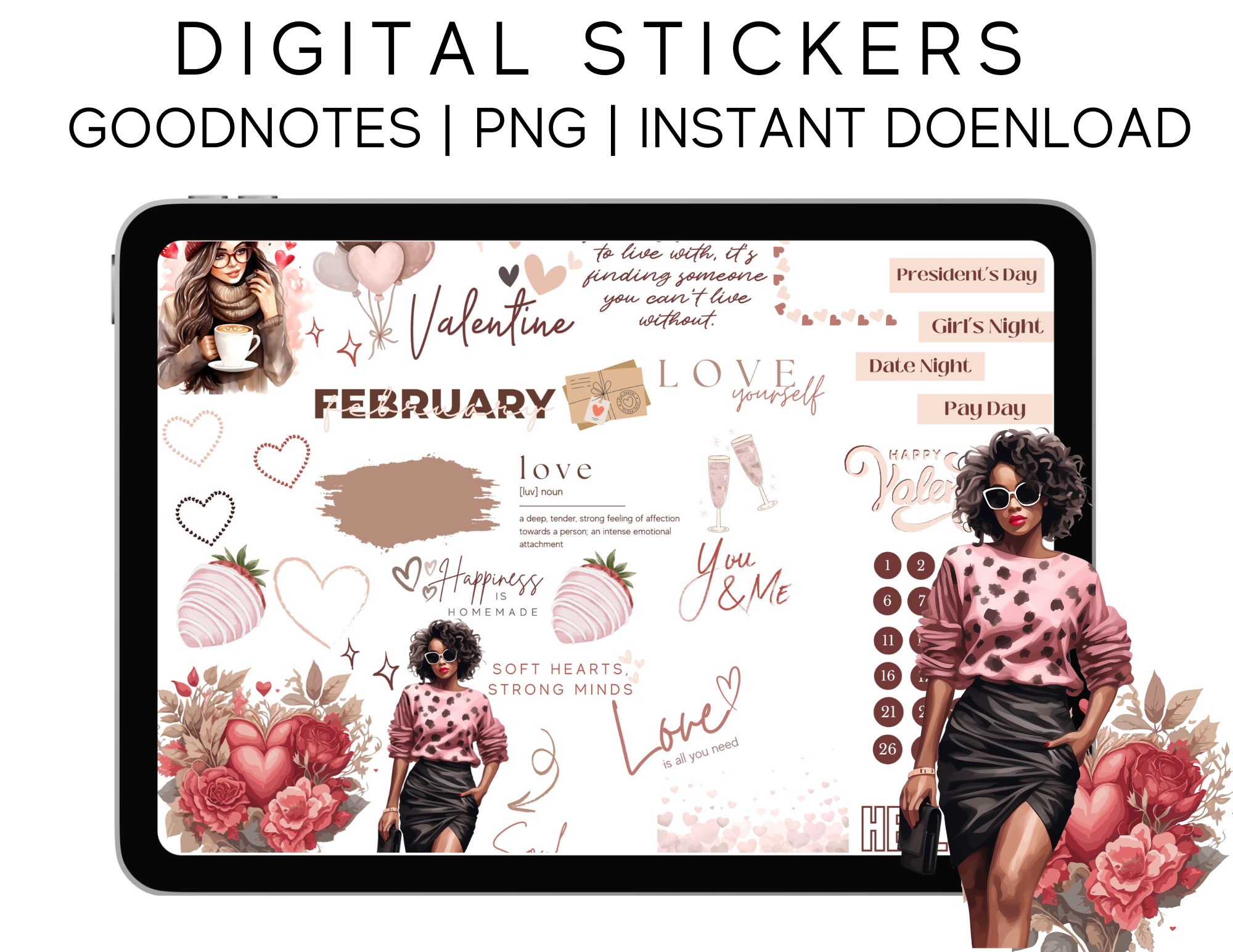 2025 February Stickers – AshLee Digital Studio