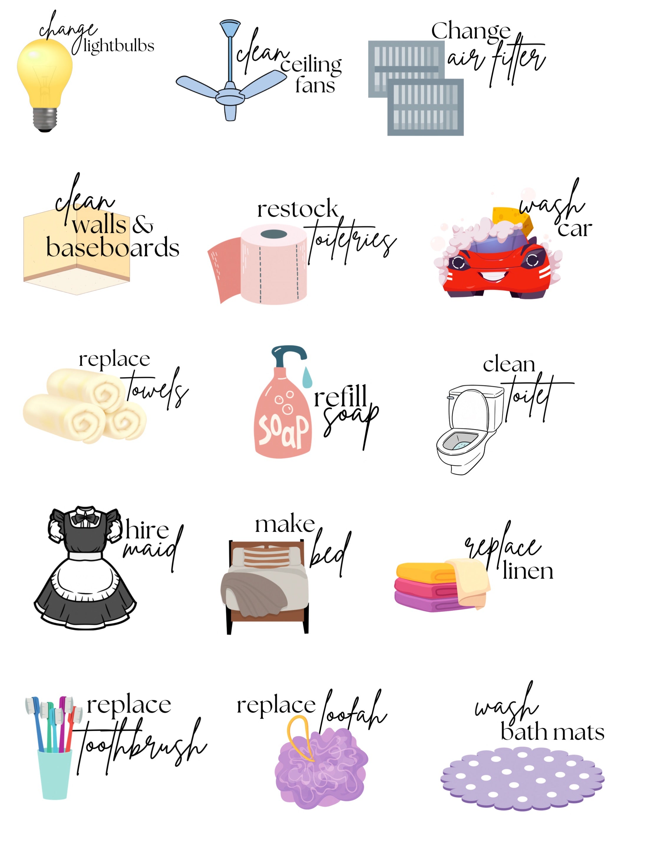 Household Ion Stickers – AshLee Digital Studio
