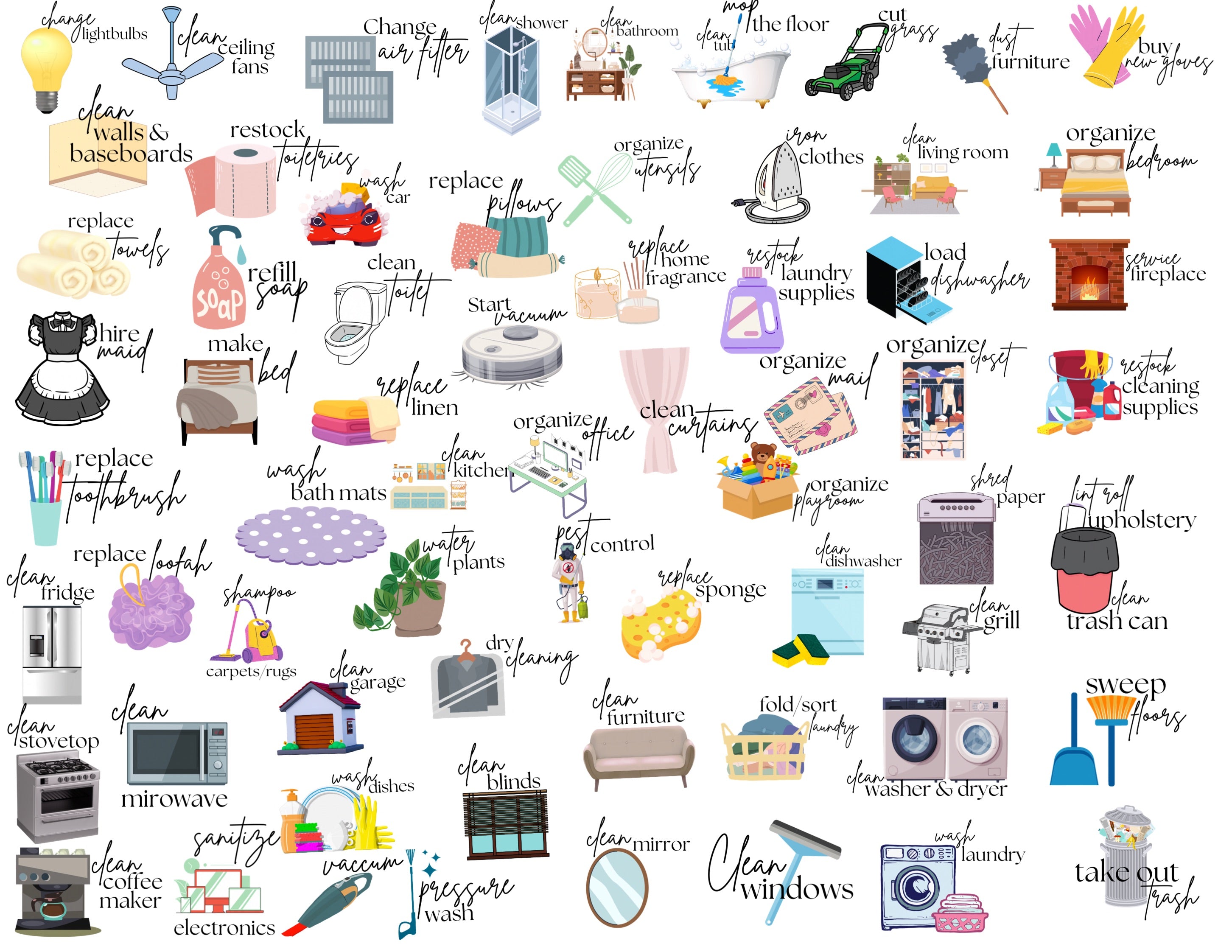Household Ion Stickers – AshLee Digital Studio