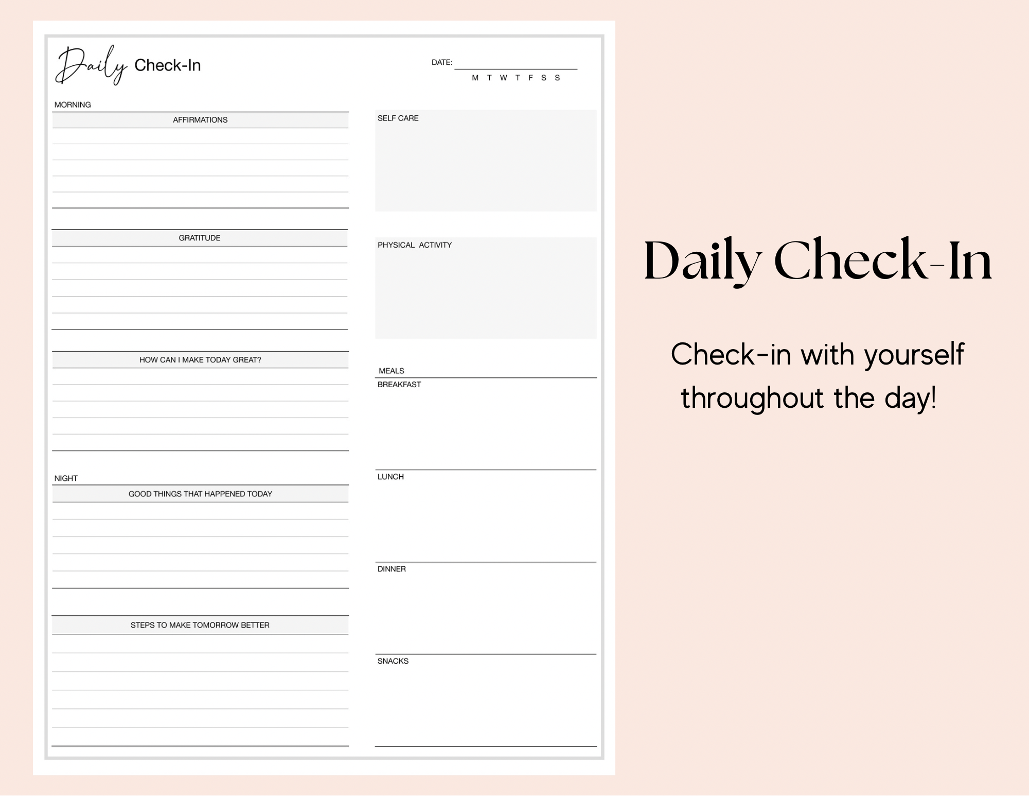 Daily Check In Planner Pad – AshLee Digital Studio